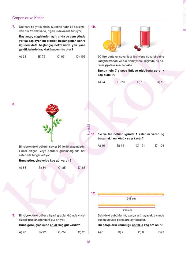 8. SINIF LGS MATEMATİK SORU BANKASI | Karekök Yayınları 8. SINIF LGS MATEMATİK SORU BANKASI | Karekök Yayınları